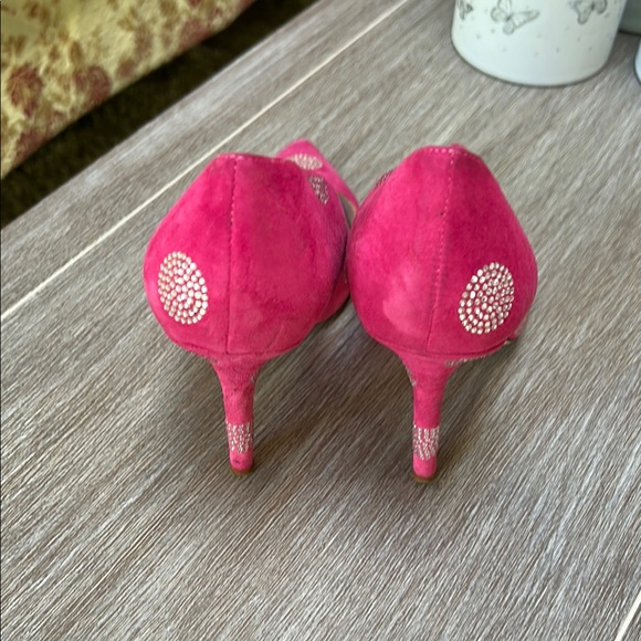 kate spade | Shoes | Kate Spade Pink Stiletto Heels With Medallion ...